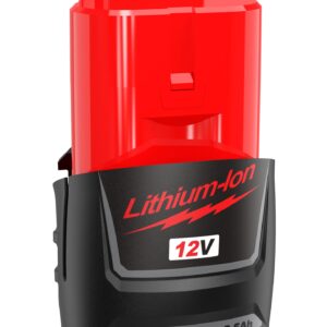 BULL-TECH 12V 48-11-2425 2.5 AH for Milwaukee m12 Battery,Compatible with All Power 12V Milwaukee Power+ Tools