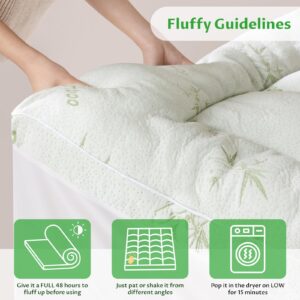 LIANLAM Mattress Topper King,1200 GSM Cooling Mattress Pad,Extra Thick Pillow Top Mattress Topper for Back Pain,Soft Mattress Protector Cover with 8"-21" Deep Pocket