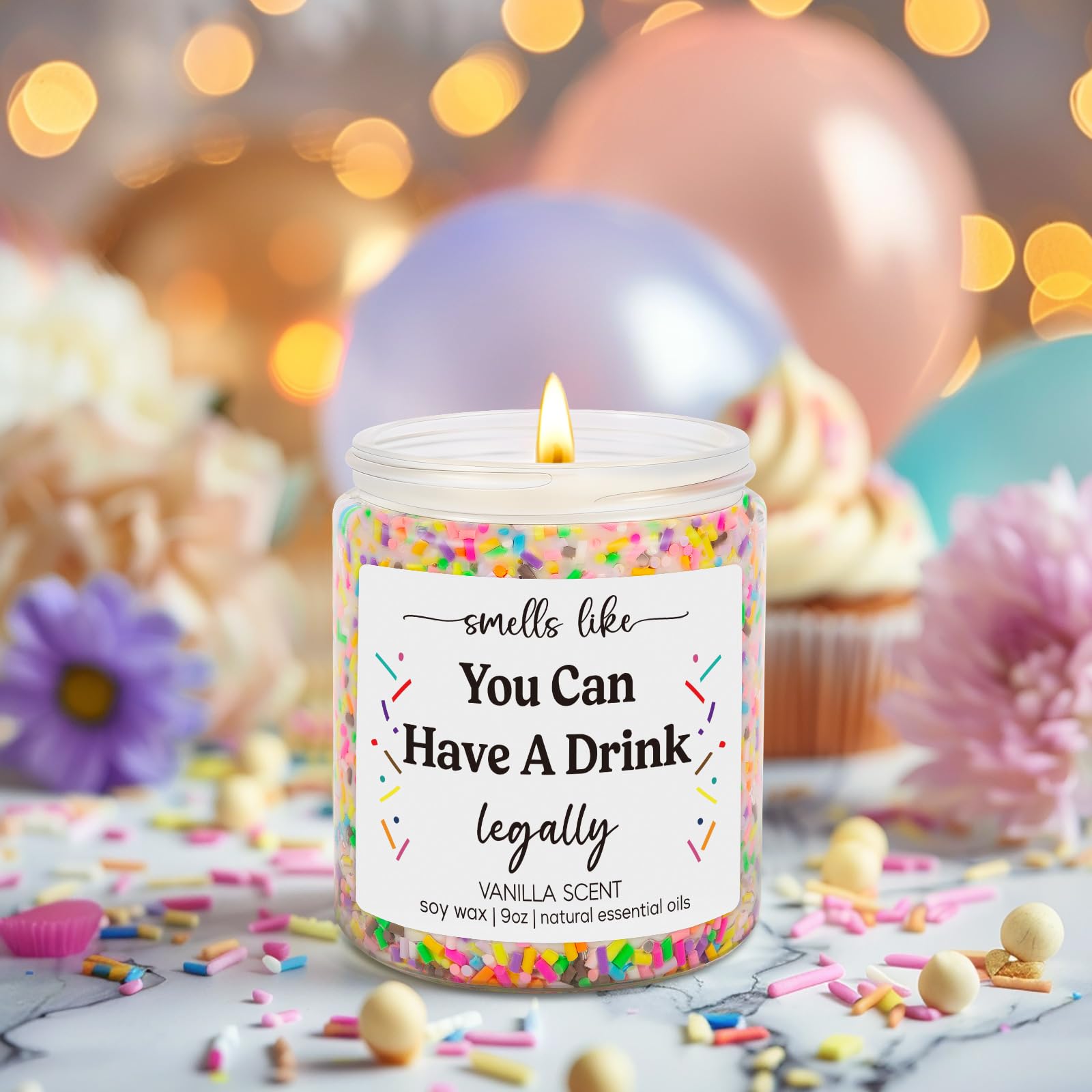 LEADO 21st Birthday Candles - 21st Birthday Gifts for Her, Him - Cool 21st Birthday Gifts for Daughter, Son, Friend - Happy 21st Birthday Presents, Funny Gift for 21 Year Old Male, Female, Boy