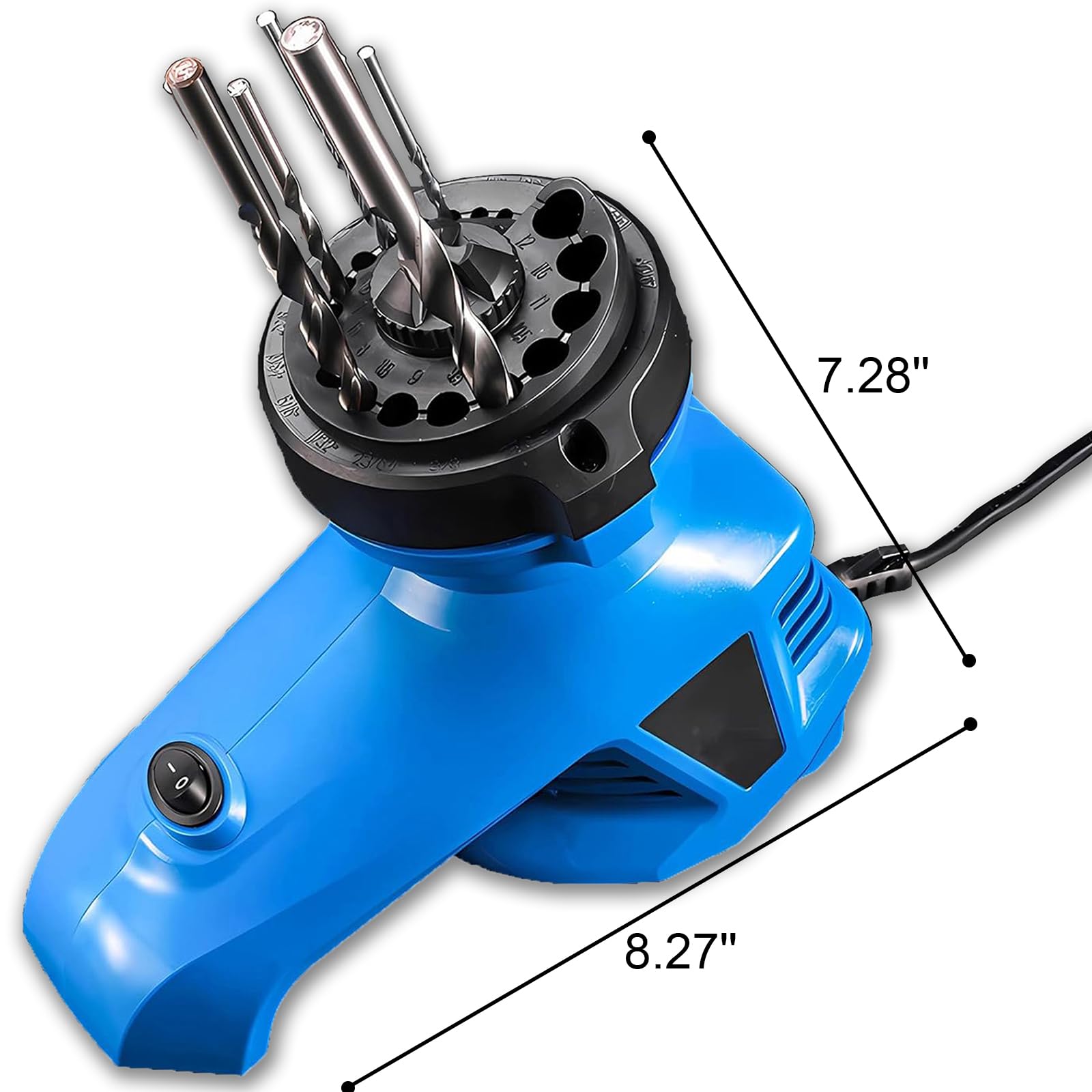 Drill Bit Sharpener,Drill Bit Sharpener For All Bits(1/8''- 15/32''), Twist Drill Bit Sharpener Grinder, Portable Home Use Drill Bit Sharpener Machine, 130° Standard Drill Bits (1PCS)