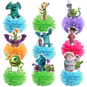 monster centerpieces table decorations, monster birthday party supplies, monster paper flowers for birthday party decorations