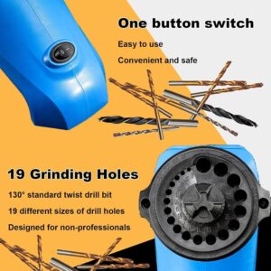 Drill Bit Sharpener,Drill Bit Sharpener For All Bits(1/8''- 15/32''), Twist Drill Bit Sharpener Grinder, Portable Home Use Drill Bit Sharpener Machine, 130° Standard Drill Bits (1PCS)