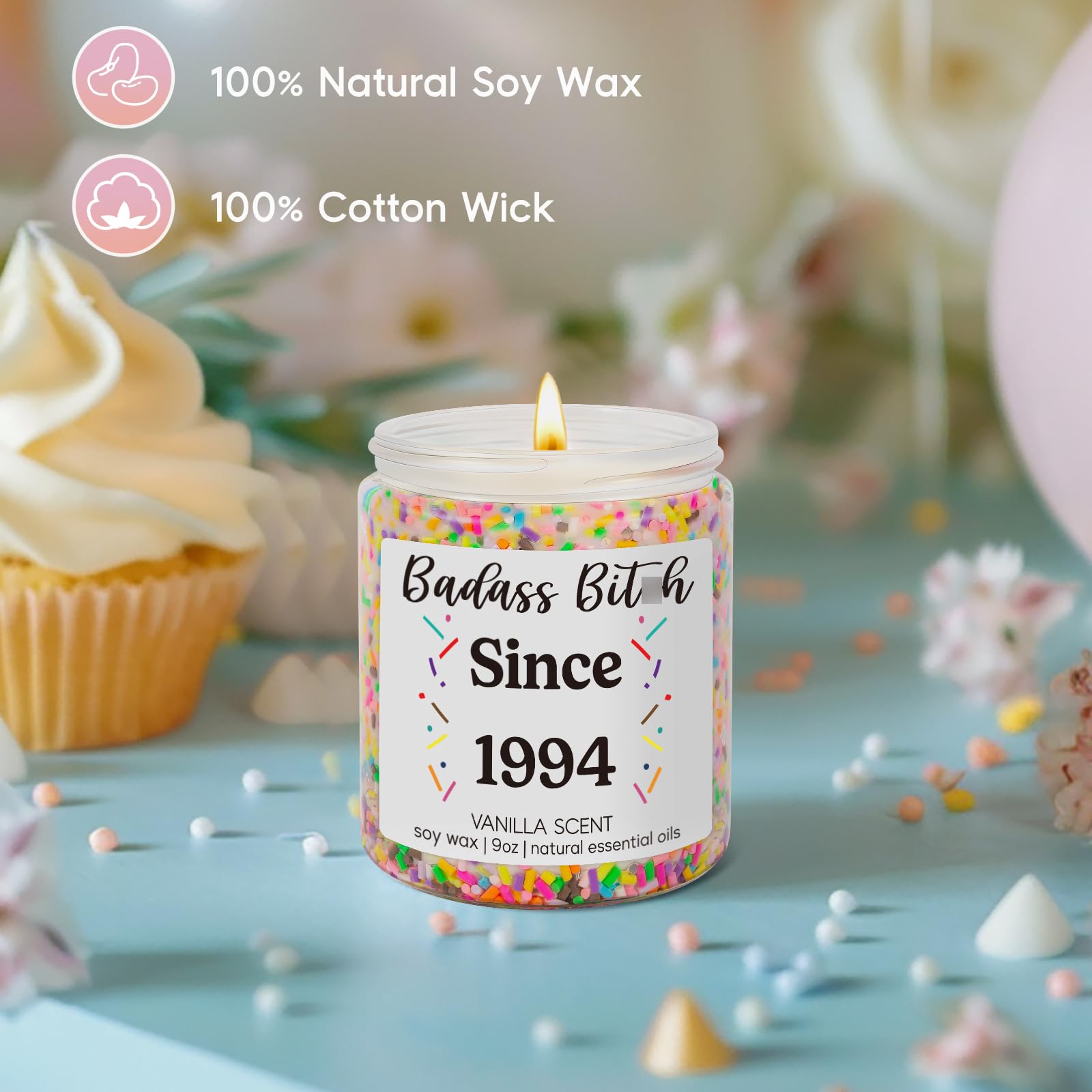 LEADO 30th Birthday Candles - 30th Birthday Gifts for Her, 30 Year Old Birthday Gifts for Women - Happy 30th Birthday, 1994, Funny Turning 30 Gifts for 30th Birthday Woman, Best Friend, Sister