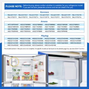 🅽🅴🆆 𝐔𝐩𝐠𝐫𝐚𝐝𝐞𝐝 W10850492 Refrigerator Ice Bucket Compatible with Whirlpool Amana Kenmore Maytag Refrigerators, W10670844 Ice Bucket, Ice Container Bin W10138193, WRS321SDHB00, PS11731153 Etc