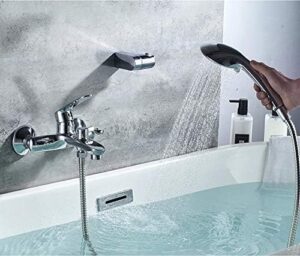 kitchen taps bathtub faucets wall deck mounted bathroom shower faucet set rainfall bathtub shower mixer bath with shower hand