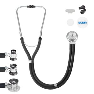 scian stethoscope sprague rappaport for doctors, nurses, med students, and home use, multi-functional cardiology stethoscope dual head with adult, pediatric, and infant convertible bell