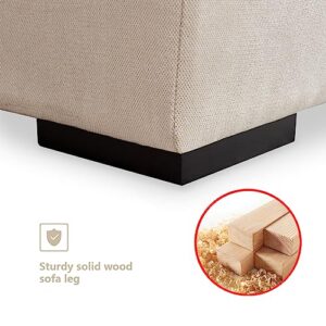 Oversized Reversible Sleeper Sectional Sofa Bed with Movable Ottomans and Detachable Cushions, DIY Combination Down Filled Cloud Couch,Minimalist 6 Seater Convertible Corner Sofá for Living Room