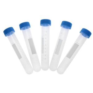 dsjnf plastic screw cap storage bottle lab tubes est tube centrifuge （10ml blue）-24pcs