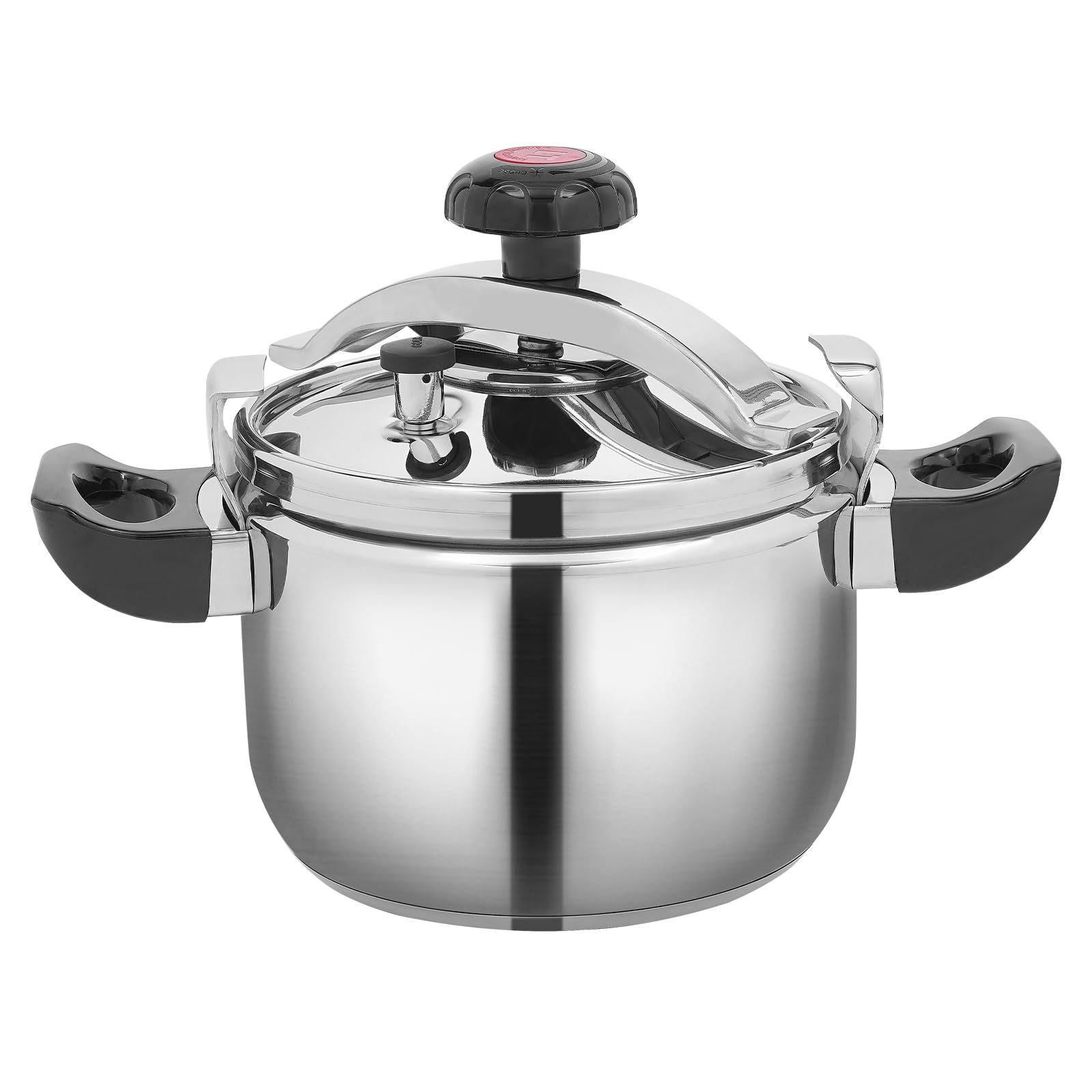 5L/4.54 Quart Pressure Cooker Stainless Steel Pressure Cooker with safety valve Easy to Clean Stove Top Pressure Canner Suitable for induction Cookware Pots and Pans,8.66"D×10.63"H