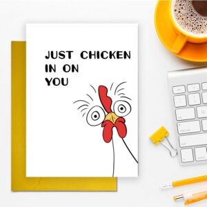 COLINHELIN Funny Thinking of You Card for Women Men, Concern for Neighbors Card, Humor Miss You Gift for Husband Wife Boyfriend Girlfriend, Encouragement Card, Hilarious Get Well Card