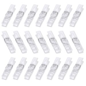 200 pcs mini transparent clothes pins, 35mm × 7mm plastic photo clips for hanging card paper, arts, crafts, parties, clear