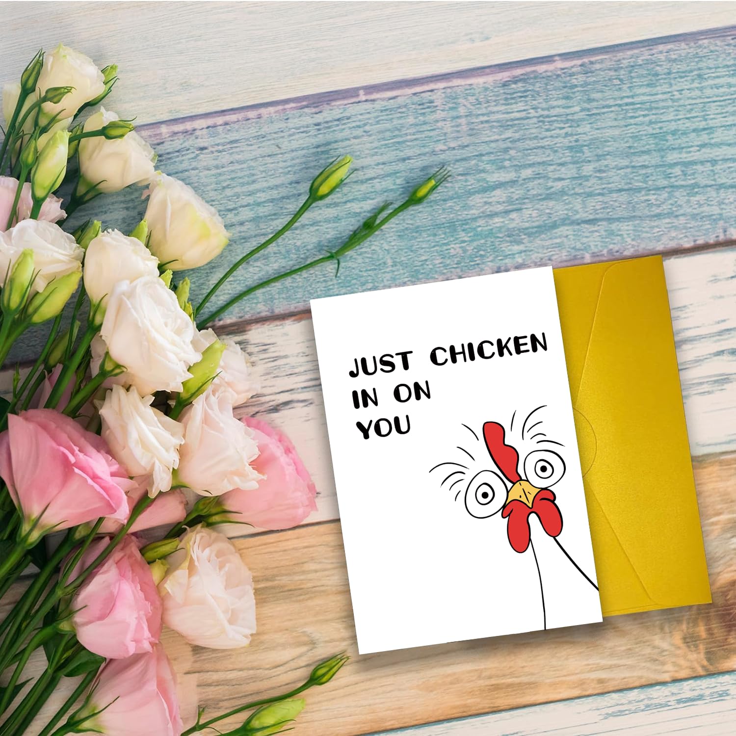 COLINHELIN Funny Thinking of You Card for Women Men, Concern for Neighbors Card, Humor Miss You Gift for Husband Wife Boyfriend Girlfriend, Encouragement Card, Hilarious Get Well Card