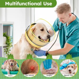 ipetstation Inflatable Dog Cone,Adjustable Comfy Alternative to Dog Donut Collar after Surgery, Dog Cone Collar for Small Medium Large Dogs with Removable Cover,Dual-Sided Pattern,Waterproof Fabric(L)