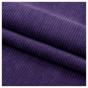 50x155cm corduroy fabric, stretch corduroy fabric solid plain thick diy sewing materials soft 8 wicks quilting fabric for clothing, dress, pants, costume, sofa, throws, pillow cover (color : purple)