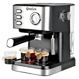 oveisn espresso machine home espresso coffee machine compact espresso coffee fast heating for cappuccino/latte coffee machine for home, office