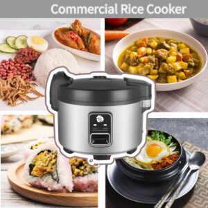 15.8QT Large Commercial rice cooker 90 cups cooked / 50 cups uncooked rice Commercial Electiric Rice Warmer for 45-50 people, with One-Touch Operation