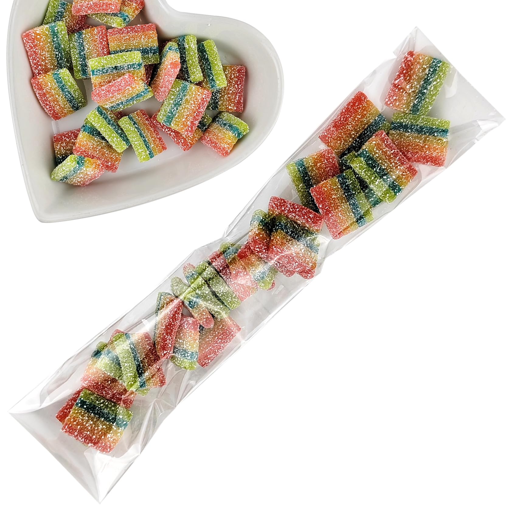 100 Pcs Cellophane Bags, 2x12 Inches Self Sealing Treats Bags, Pretzels Individual Bags, Clear Cellophane Bags for Pretzel Rods Candies Snacks Cookies