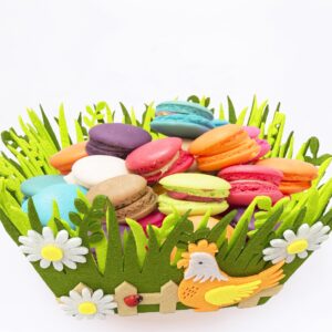 DSJ 1 PCS Felt Storage Basket Fabric Storage Cube Organizer Candy Basket for Party Decorations