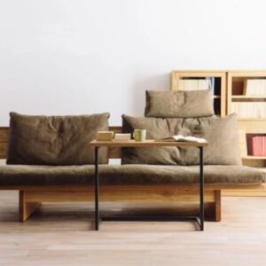 Generic Modern Countryside Solid Wood Sofa, 59.05*25.59*33.46in, Brown