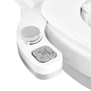 ultra-thin 3-function bidet toilet seat attachment chrome