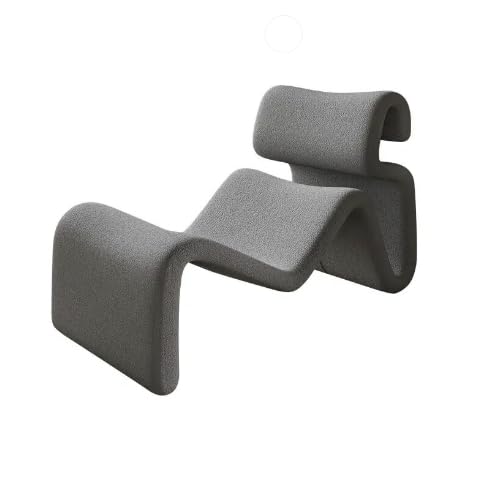 Generic Modern Nordic Style Lazy Lounge Chair – Comfy Cashmere Single Sofa Recliner for Living Room and Balcony Gray, 24.8*30.31*42.12in, Grey