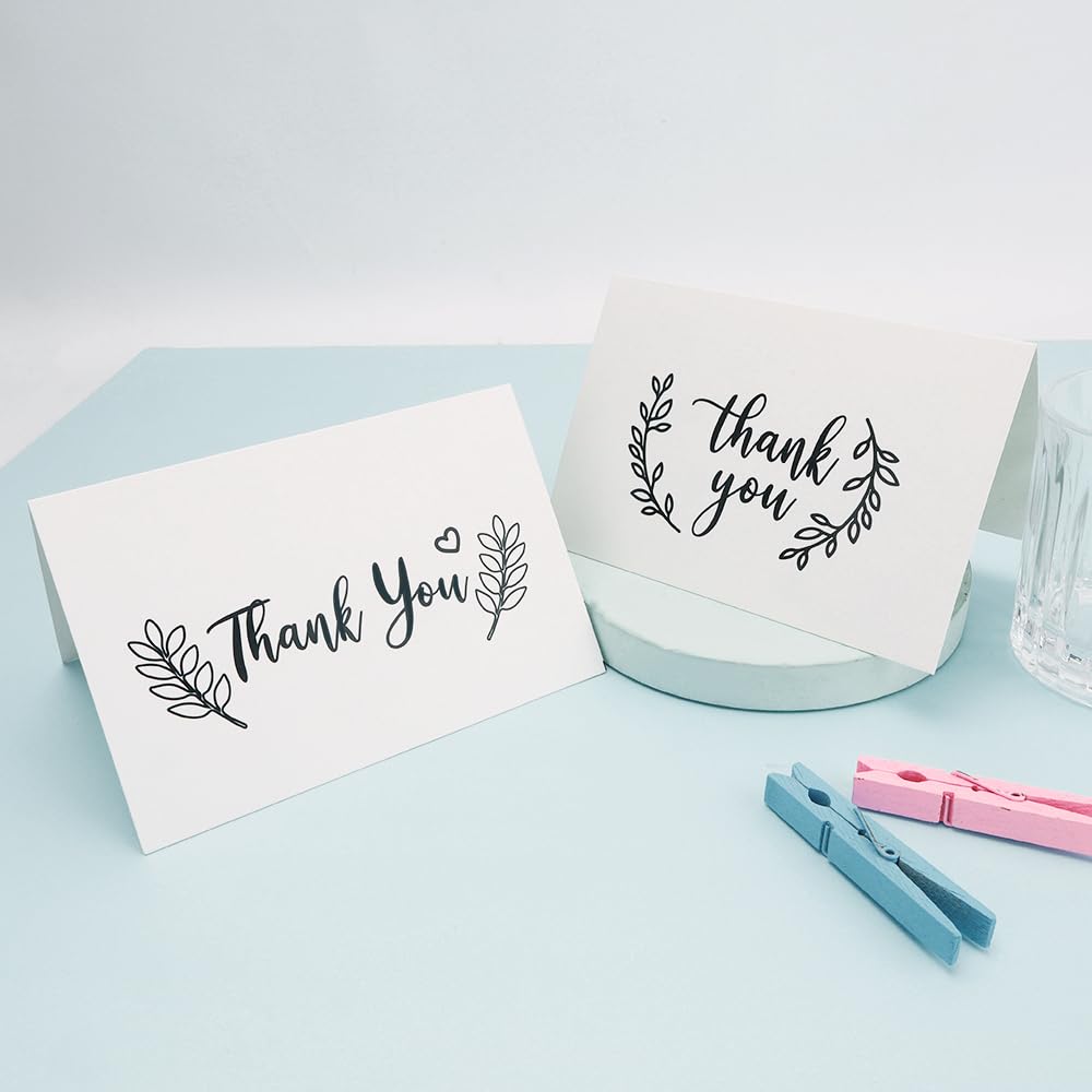 Thank You Cards with Envelopes, 20 Pack Thank You Cards Bulk, 4x6 Inch Blank Wedding Teacher Thank You Cards, Thank You Notes for Business, Baby Shower, Graduation, Birthday, Bridal Shower, Funeral