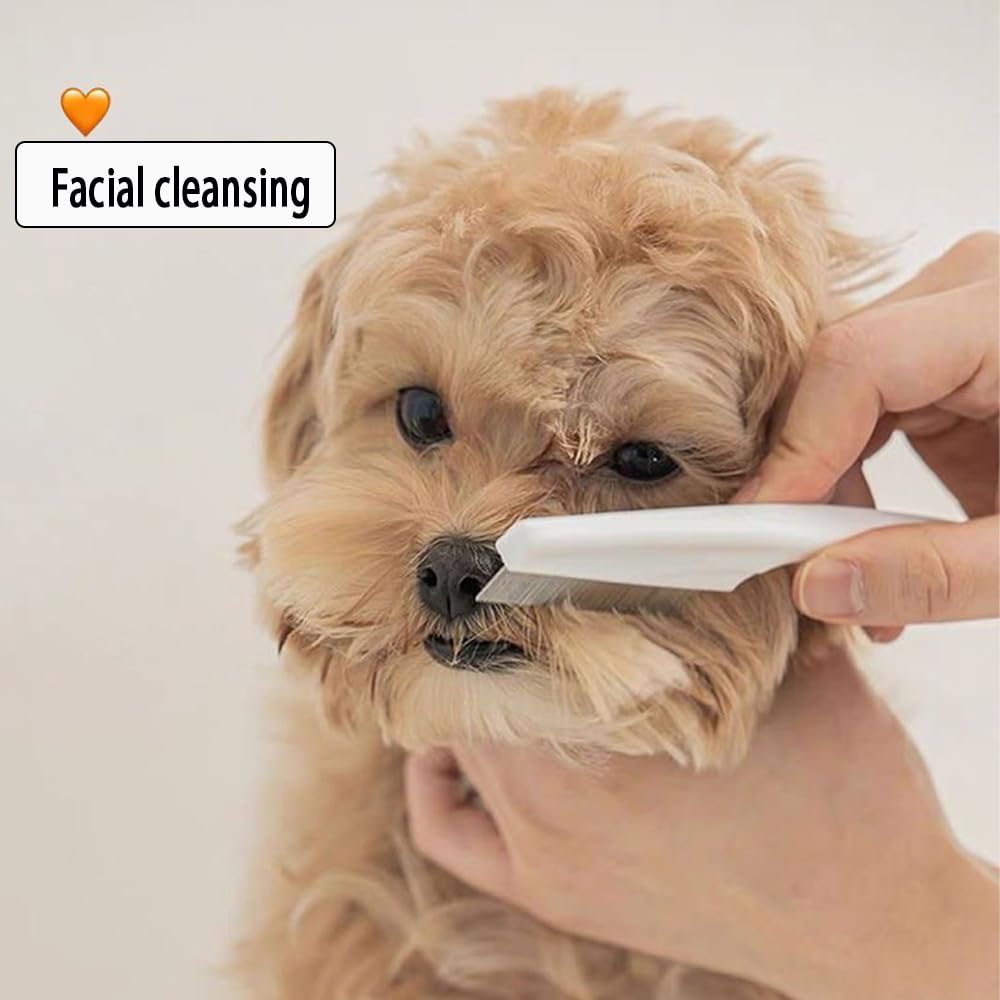 2Pack Flea Comb and Stainless steel comb Use grooming with dog and cat hair For Facial Cleaning and Grooming Flea Lice Comb