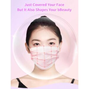 Generic 50 Pack Pink Disposable Face Mask for Adults, Solid Pink Breathable 3-Ply Earloop Full Face Protection for Women & Teen Girls