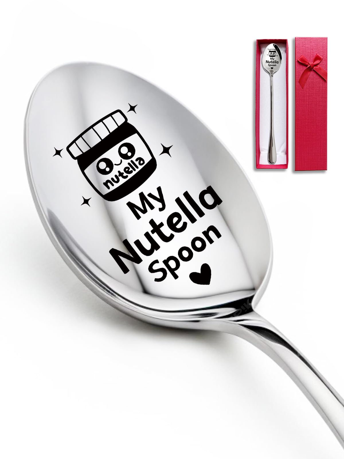 Advivio Funny Engraved Stainless Steel Dessert Spoons Coffee Spoon, Ice Cream Spoon, Gifts for Women, Men, Sister, Brother Birthday Graduation Christmas Gifts