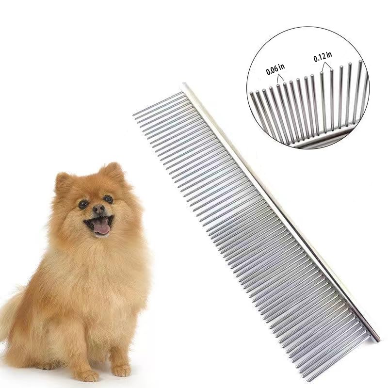 2Pack Flea Comb and Stainless steel comb Use grooming with dog and cat hair For Facial Cleaning and Grooming Flea Lice Comb