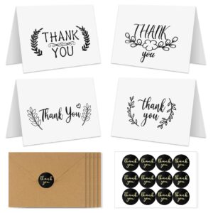 thank you cards with envelopes, 20 pack thank you cards bulk, 4x6 inch blank wedding teacher thank you cards, thank you notes for business, baby shower, graduation, birthday, bridal shower, funeral