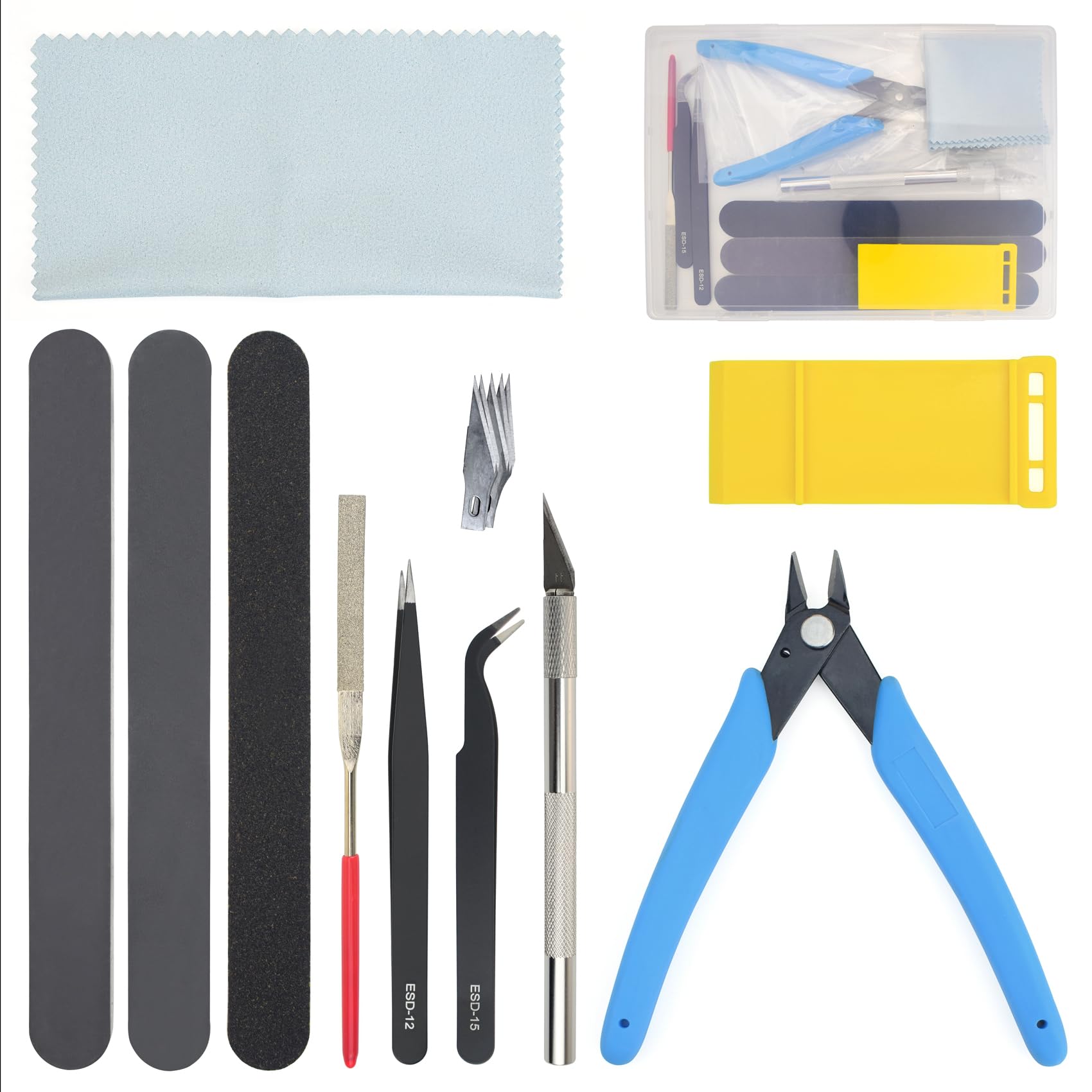 ZIIYAN 10Pcs Model Tools Craft Set Hobby Building Tools Kit for Gundam Basic Model Assembling, Building and Repairing