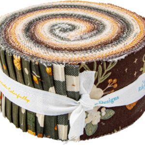 Simple Simon & Company Pumpkin Spice Rolie Polie 40 2.5-inch Strips Riley Blake RP-14990-40