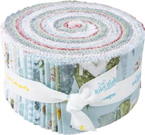 lisa audit magical winterland rolie polie 40 2.5-inch strips jelly roll riley blake rp-14940-40