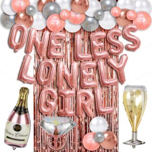 bachelorette decorations naughty bachelorette party favors bridal shower decorations one less lonely girl balloons banner decor balloons rose gold bachelorette party supplies