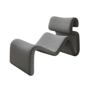 generic modern nordic style lazy lounge chair – comfy cashmere single sofa recliner for living room and balcony gray, 24.8*30.31*42.12in, grey