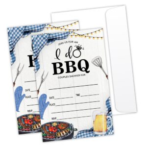 lonlonbang i do bbq invitations with envelopes for wedding bridal shower couple shower invites barbeque picnic grill cook out invite cards rehearsal dinner picnic party invitations -l793