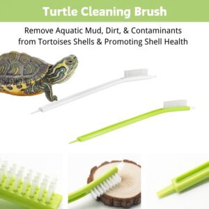 SEZDEKI 4Pcs Turtle Tortoise Cleaning Brush Remove Aquatic Mud Dirt & Contaminants from Tortoises Shells & Promoting Shell Health Turtle Tank Accessories Aquarium Cleaning Tools Kit (4 Pcs)