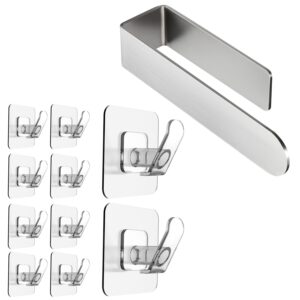 taozun towel holder towel bar towel rack adhesive towel hooks clear hooks