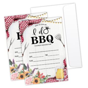 lonlonbang i do bbq invitations with envelopes for wedding bridal shower couple shower invites barbeque picnic grill cook out invite cards rehearsal dinner picnic party invitations -l794