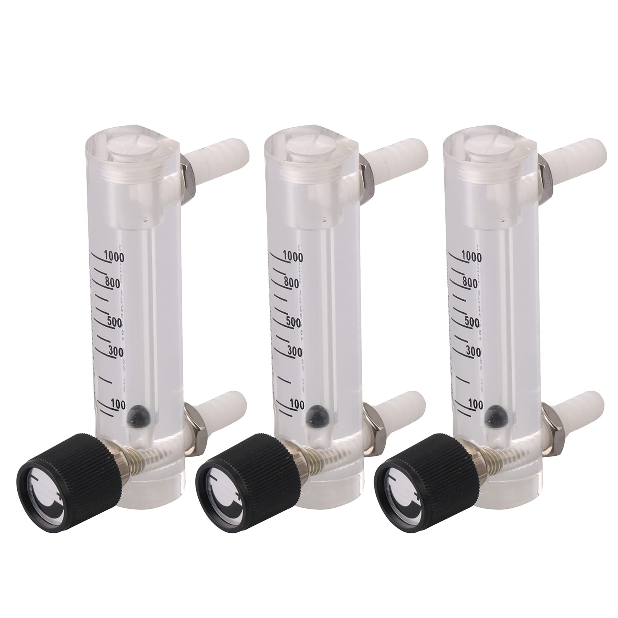 CNBTR LZM-6 Flow Meter 100-1000ml/min for Oxygen Gas Air Flow Control Detect Pack of 3