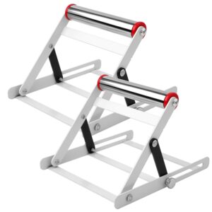 2pcs adjustable cutting machine support frame, foldable height adjustable cutting machine table saw stand, height adjustable range 2.17-5.31 inch