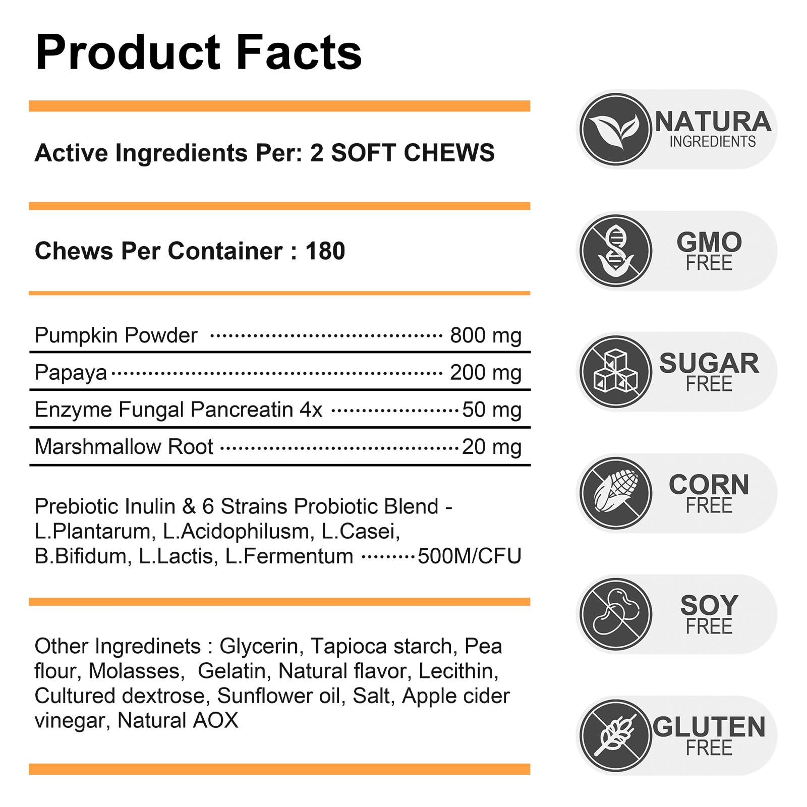 Probiotics for Dogs: Advanced Dog Probiotics & Digestive Enzymes, Digestion & Health Supplement, Support Gut Health, Itchy Skin, Immunity,Yeast Balance, Prebiotics Fiber Supplement Reduce Diarrhea,Gas