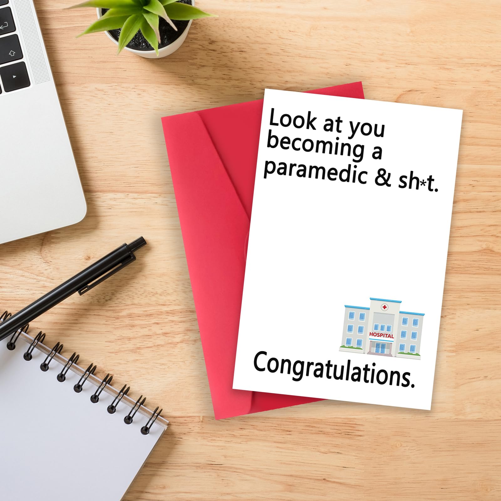 Missonemi Paramedic Graduation Card, Funny New Paramedic Card, Graduation Card For Nursing School Graduate - Look At You Becoming A Paramedic