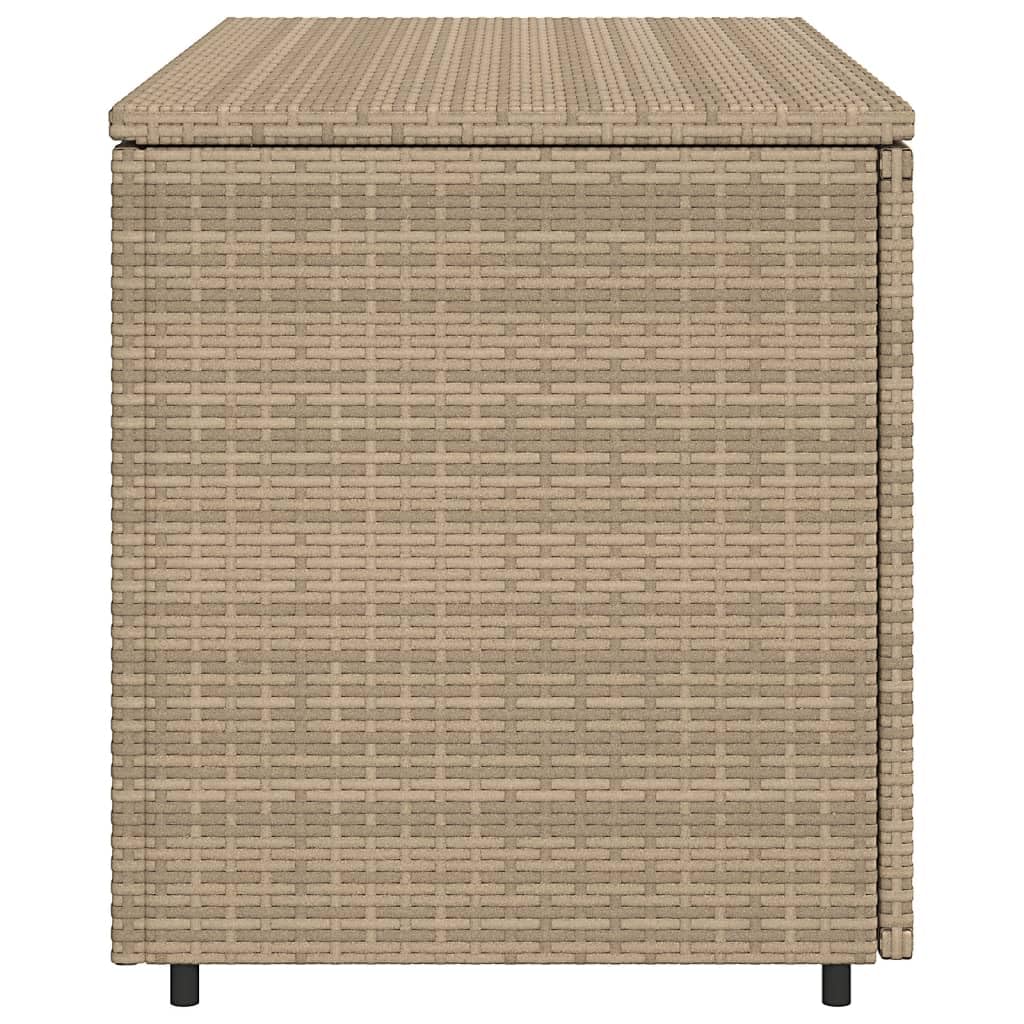 QJBSAVVA Patio Storage Cabinet, Office Cabinet Storage Box Tool Shed Garden Box Suitable for Outside Patio Kitchen Apartments Beige 43.3"x21.7"x23.8" Poly Rattan