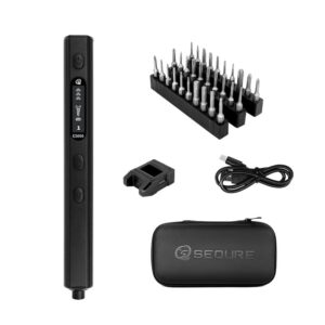 generic sq es666 kit usb rechargeable cordless electric screwdriver multi-function magnetic precision power screwdriver repair tool for rc models drones mobile phones computers electronics., black