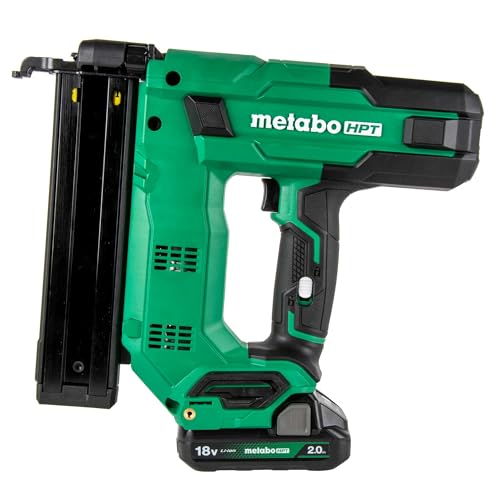 Metabo HPT 18V MultiVolt™ 1-1/2-Inch Cordless Narrow Crown Stapler Kit, Includes 1-18V 2.0 Ah Battery, N1804DB