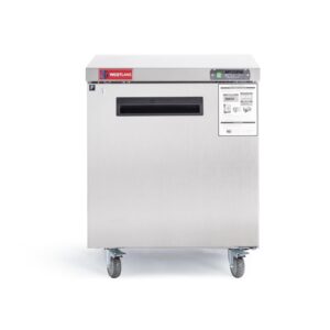 westlake 28" w commercial freezer worktop undercounter freezer 6.4 cu.ft single door stainless steel counter fan cooling freezer food prep station for restaurant, bar