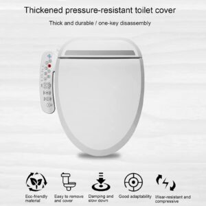 MAVJXHRB Electronic Toilet Seat, Smart Heated Seat Bidet Toilet Seat, Temperature Controlled Wash, Warm Air Dryer, Self-Cleaning Nozzle, Turbo Touch Panel, Relieve Constipation And Save Toilet Paper