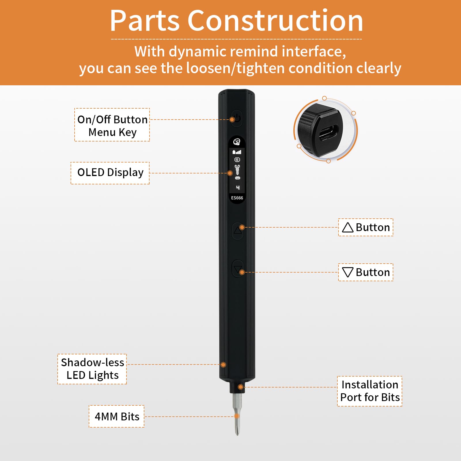 Generic SQ ES666 Kit USB Rechargeable Cordless Electric Screwdriver Multi-Function Magnetic Precision Power Screwdriver Repair Tool for RC Models Drones Mobile Phones Computers Electronics., Black